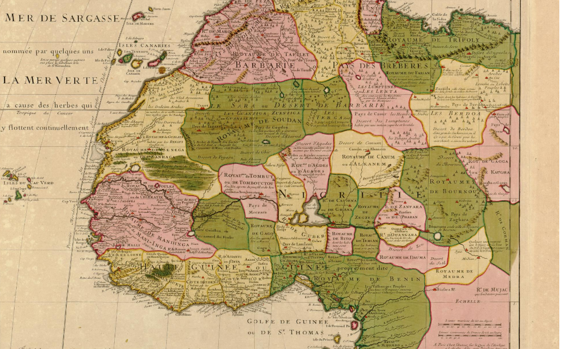 map of 1793 with Brendan's Island to the west of the Canaries ...