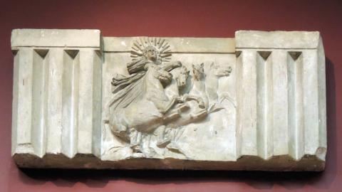 Helios, detail of a metope from the Temple of Athena at Ilion ...